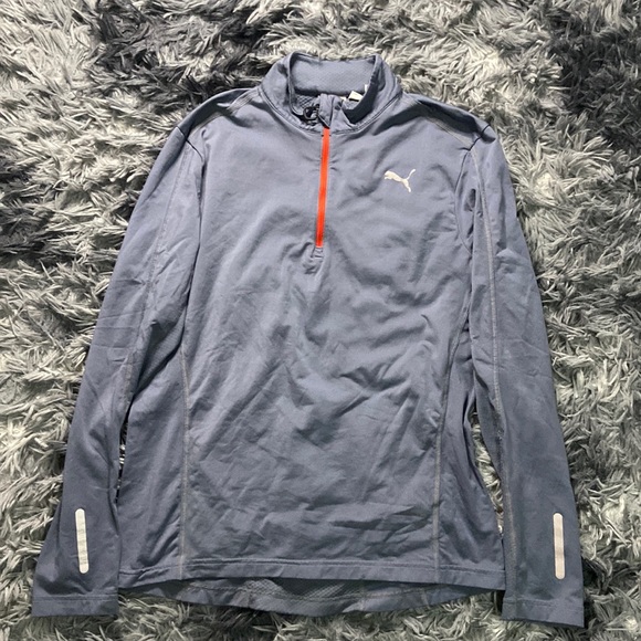 Puma | Tops | Puma Athletic Zip Workout Shirt | Poshmark